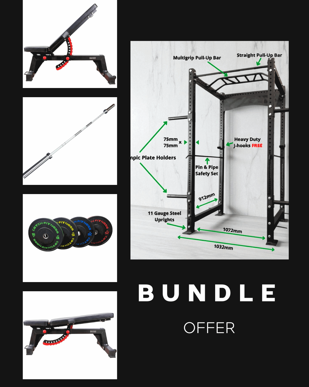 Ultimate Strength Combo – Rack • Bench • Barbell •Plates – Australia Force